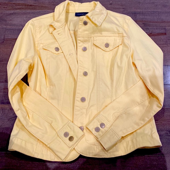 Charter Club | Jackets & Coats | Charter Club Light Yellow Denim Jacket ...